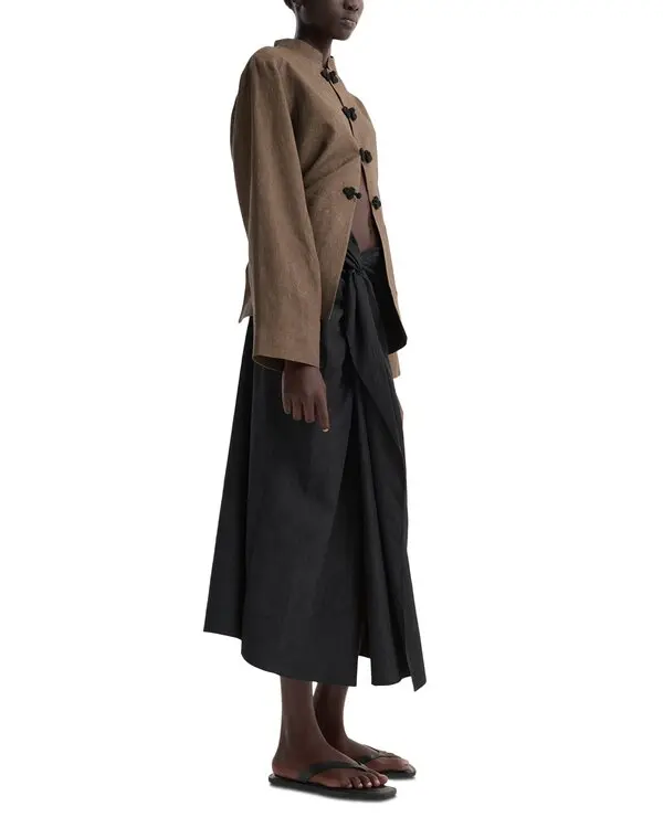 RÓHE Textured Sarong Skirt
