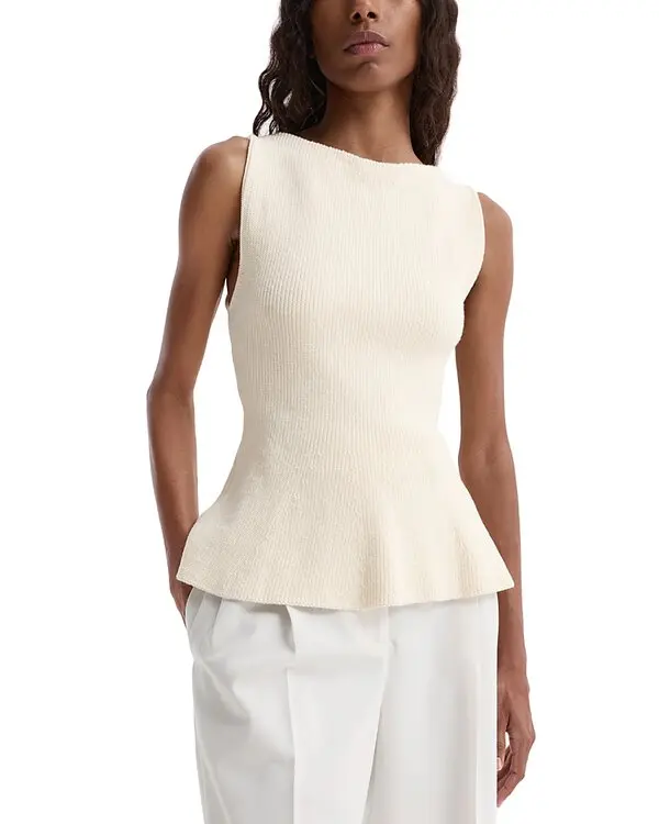 RÓHE Sculptural Knitted Top - Cream