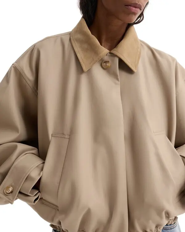 RÓHE Suede Collar Blouson Jacket