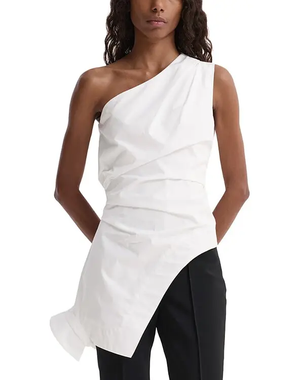 RÓHE Reimagined One Shoulder Top - Optic White