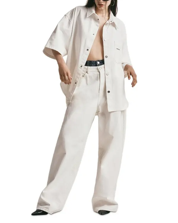 LEMIUNE Cotton Denim Shirt
