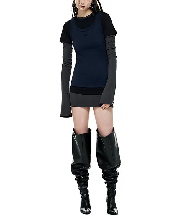LEMIUNE 01 Layered Jersey Dress