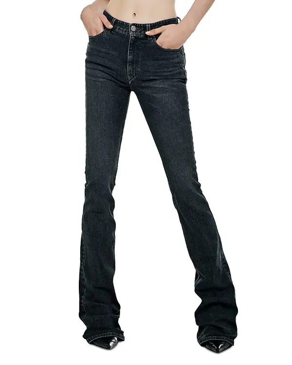 LEMIUNE 01 Flare Leg Jeans - Bk