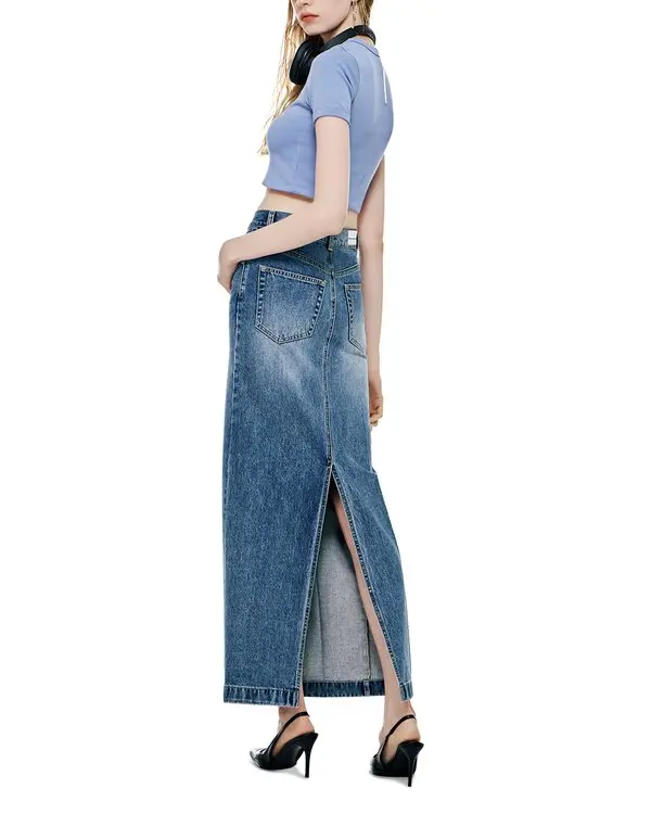 LEMIUNE 01 Denim Maxi Skirt