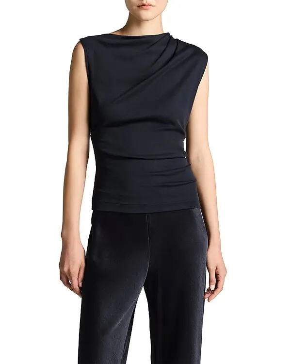 Vince Sleeveless Drape Top - Ink