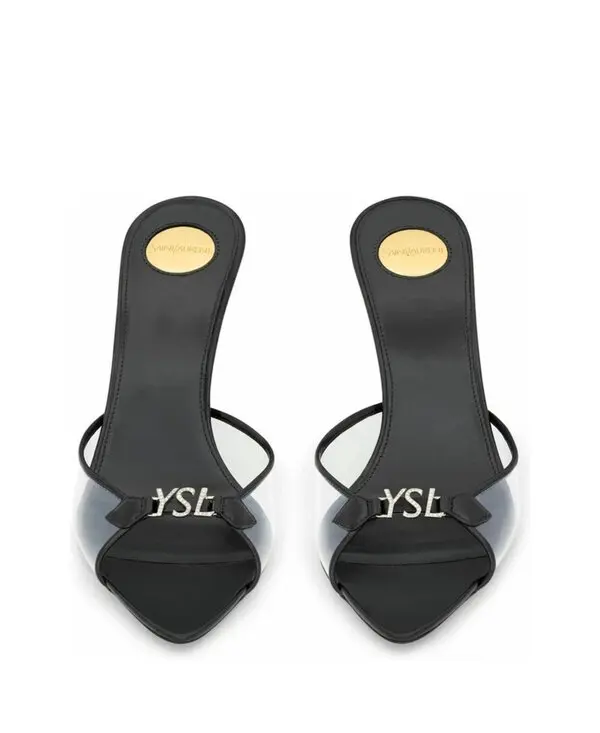 Saint Laurent Jerry Mules With Embellished Detailing - Black