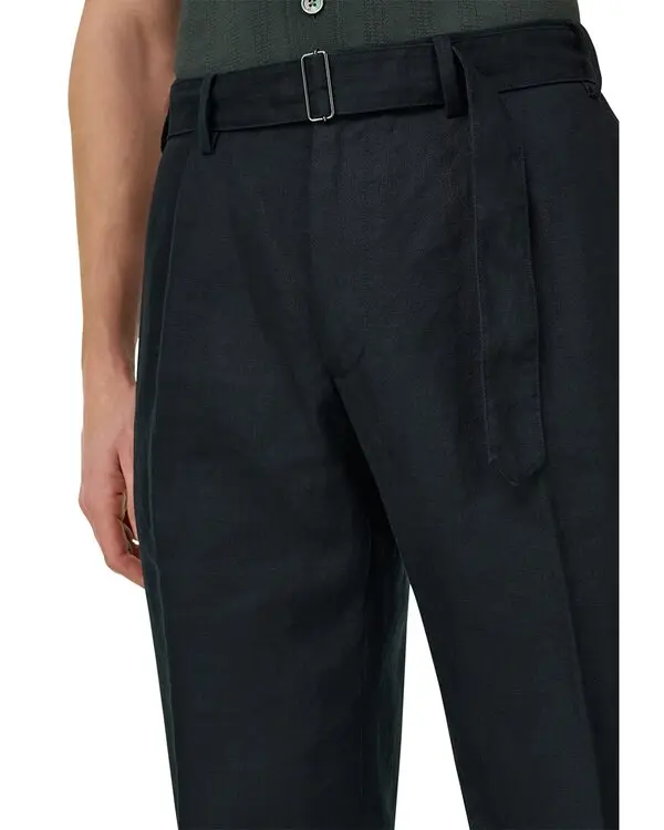 Boggi Milano Tapered Fit Linen Trousers