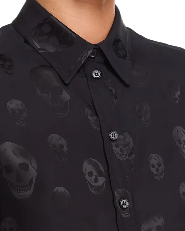 Alexander McQueen Skull Print Fluid Shirt