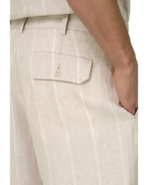 Boggi Milano 9.6" Stripe Linen Shorts