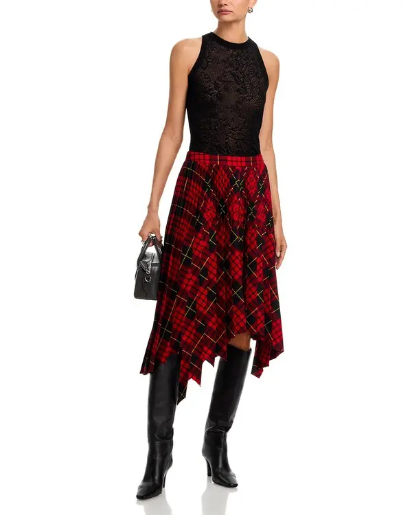 Alexander McQueen Tartan Pleated Skirt
