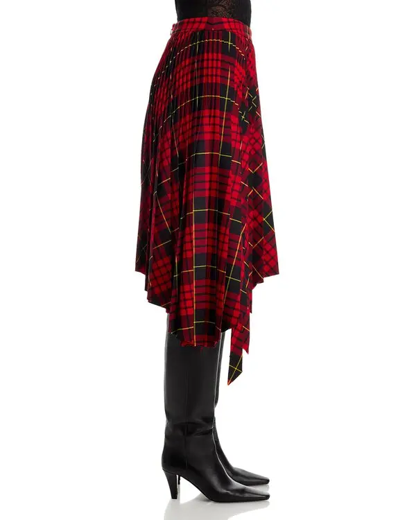 Alexander McQueen Tartan Pleated Skirt