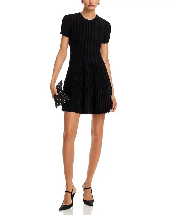 Alexander McQueen Chenille Viscose Mini Dress