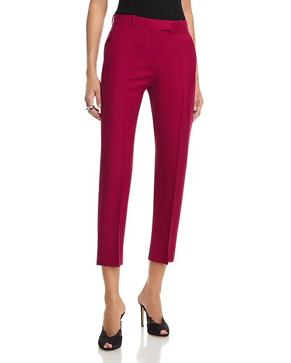 Alexander McQueen Tailored Cropped Pants - Raspberry