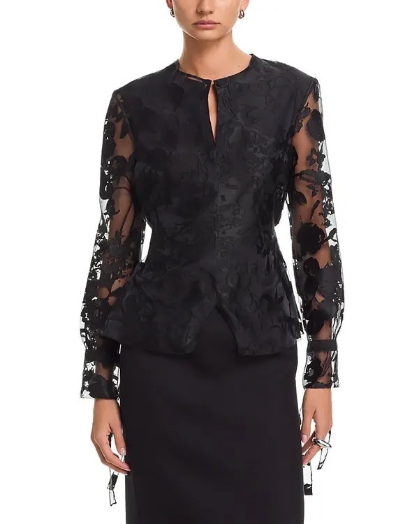 Alexander McQueen Long Sleeve Top - Black