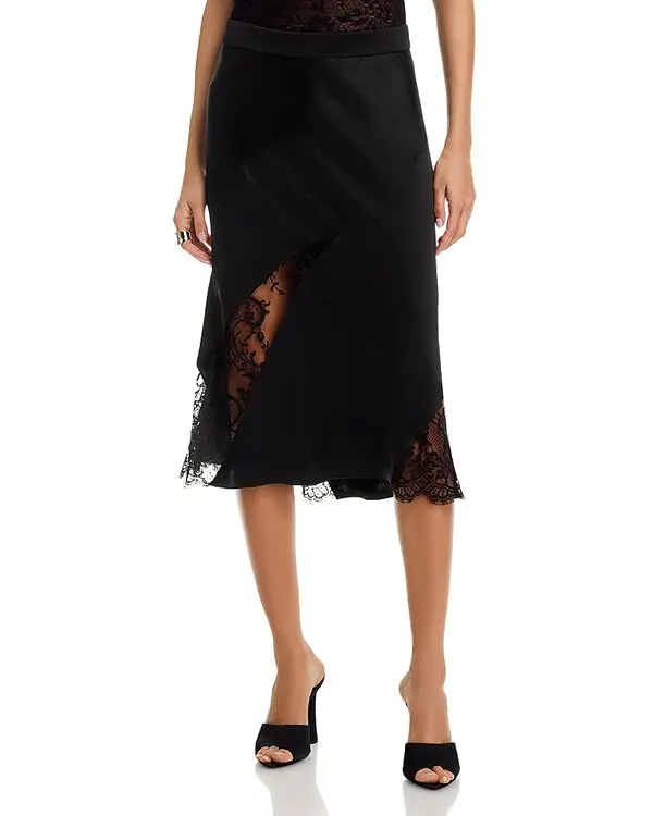 Alexander McQueen Fluid Midi Skirt - Black