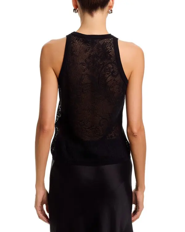 Alexander McQueen Cotton Silk Lace Top