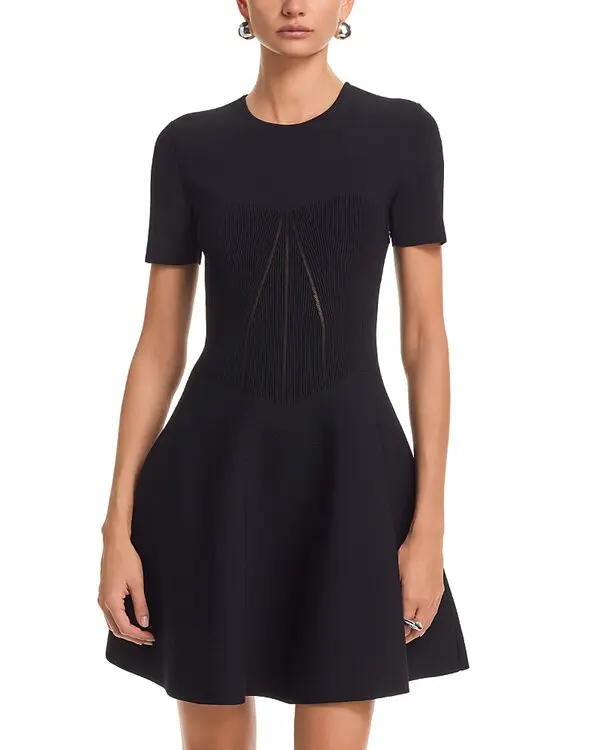 Alexander McQueen Compact Knit Mini Dress - Black