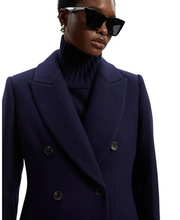 Karen Millen Double Breasted Tailored Midi Coat