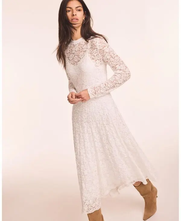 mint velvet lace dress Mint Velvet Women's Lace Maxi Dress - Ivory/Cream - Size 2