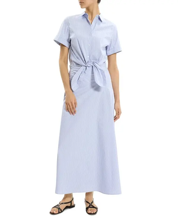 Theory Tie Front Short Sleeve Shirt