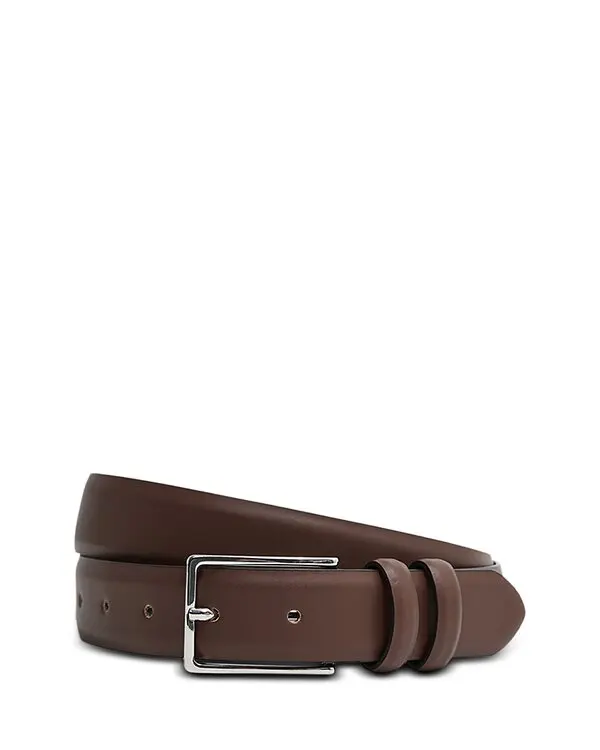 REISS Dante Leather Belt - Tan