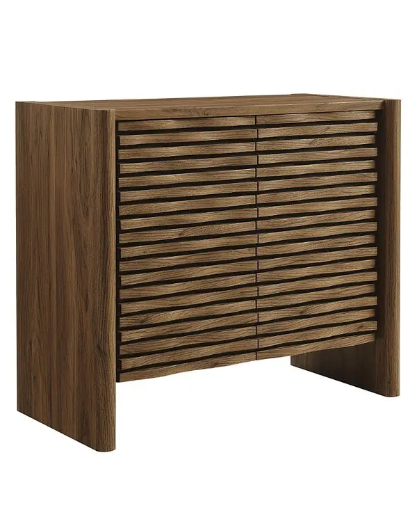 MODWAY Emric Wave Accent Cabinet - Walnut