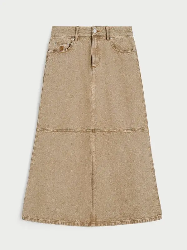 BY MALENE BIRGER Solene Denim Skirt - Toasted Coconut