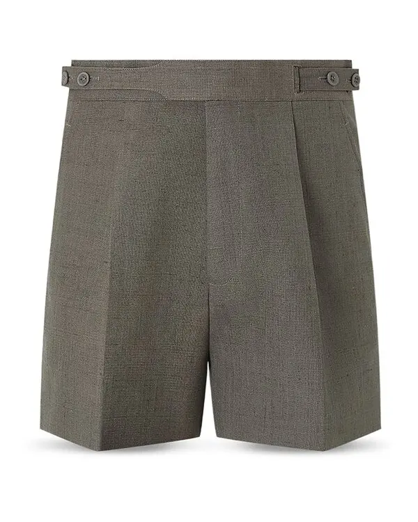 Zegna Belted X Silk Shorts - Dark Taupe