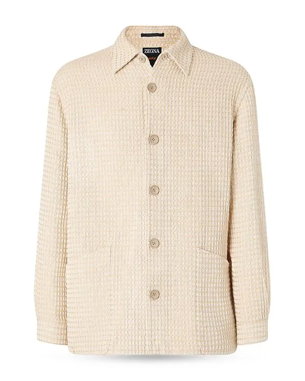 Zegna Cotton And Wool Blend Overshirt