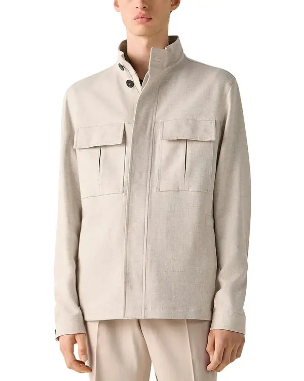 Zegna Oasi Lino Field Jacket - Light Taupe