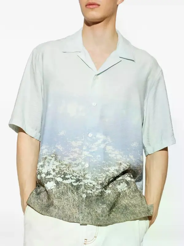 SAMSOE SAMSOE Saayo Floral-print Short-sleeve Shirt