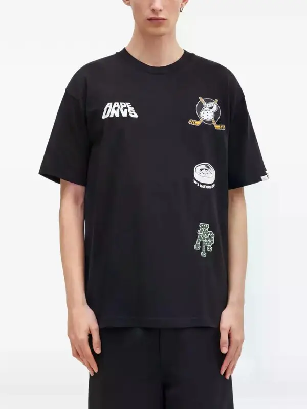 AAPE BY *A BATHING APE Graphic-print Crew-neck T-shirt - Black
