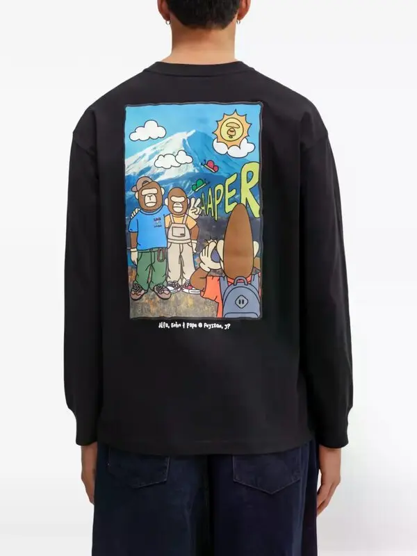 AAPE BY *A BATHING APE Logo-print Long-sleeve T-shirt