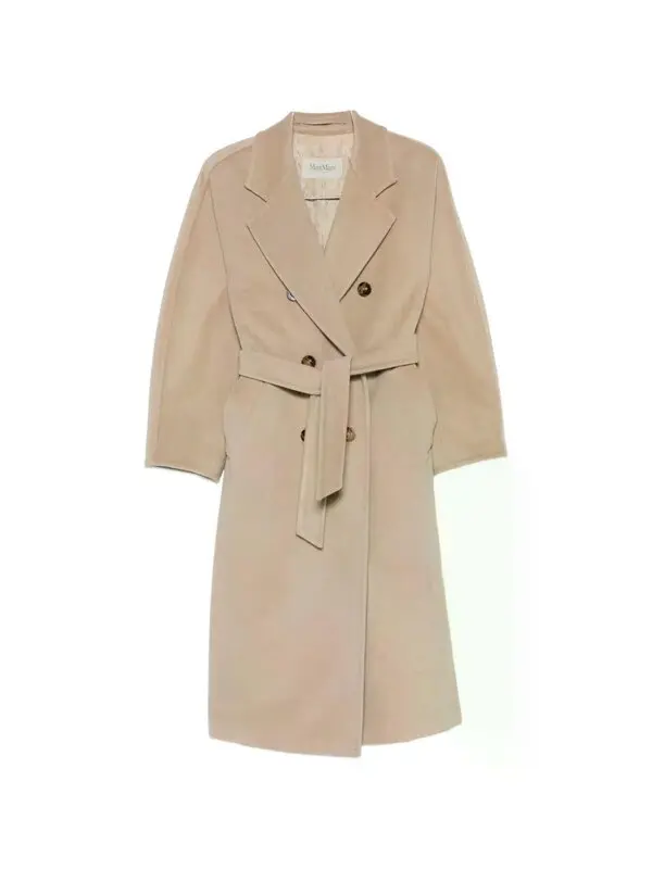 Max Mara Madame Double-breasted Belted Coat - Neutrals