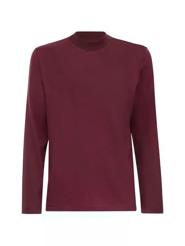 Brunello Cucinelli Cotton Jersey Long-sleeve Mock-neck T-shirt