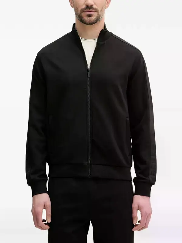 Karl Lagerfeld Logo-tape Zip-up Sweatshirt