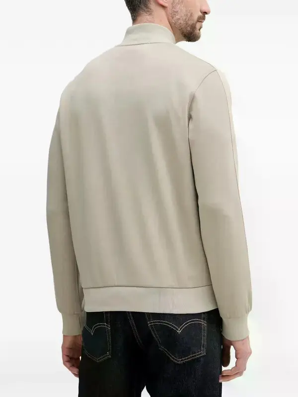 Karl Lagerfeld Logo-tape Zip-up Sweatshirt