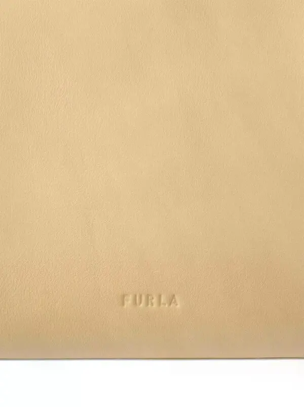 Furla Logo Debossed Leather Crossbody Bag