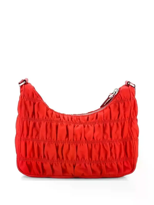 Prada Tessuto Gaufre With Saffiano Mini Hobo Bag