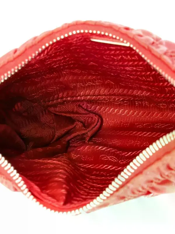 Prada Tessuto Gaufre With Saffiano Mini Hobo Bag