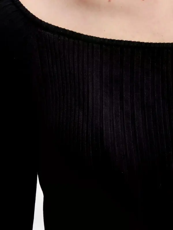 BENETTON Ribbed-knit Boat-neck Sweater