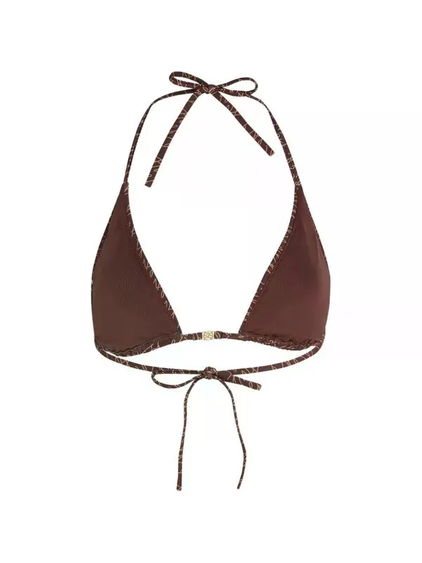 Karl Lagerfeld Monogram Triangle Bikini Top