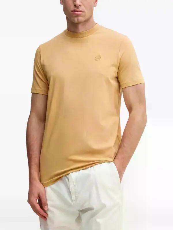 Karl Lagerfeld Logo-embroidered Crew-neck T-shirt - Yellow