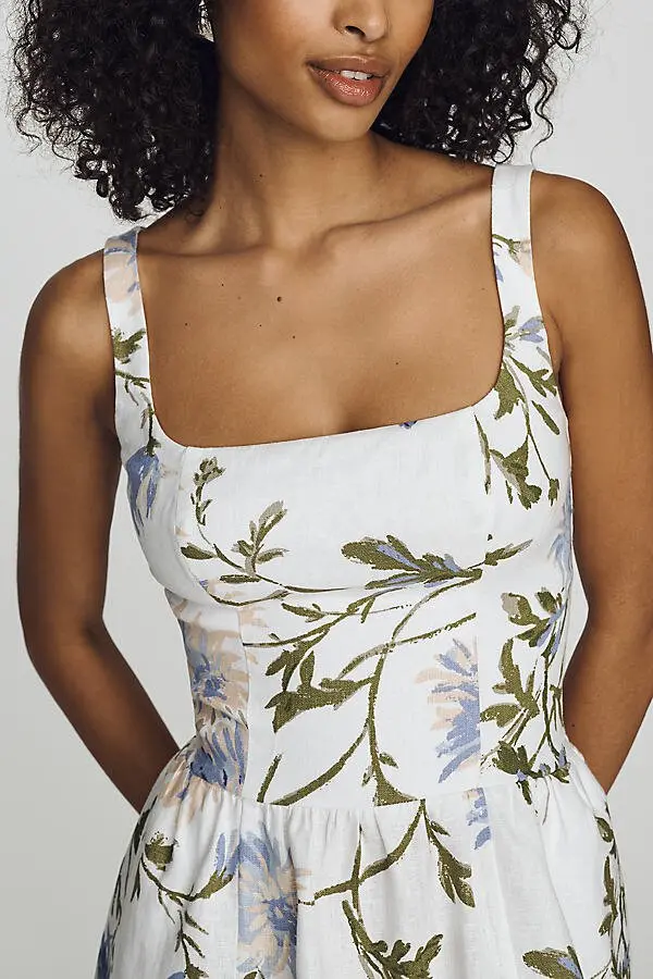 REFORMATION Janu Linen Mini Dress
