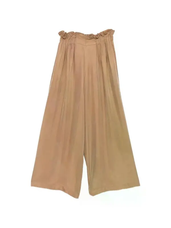 ELEH High-waisted Trousers With Ruffled Waistband