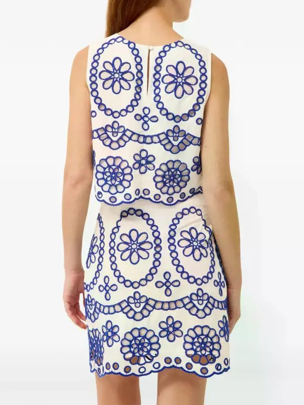 MARIE OLIVER Embroidered Cotton Eyelet Top