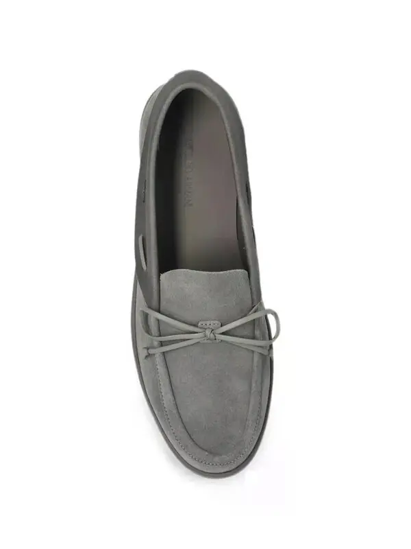 Giorgio Armani Suede Loafers With Bow Detail