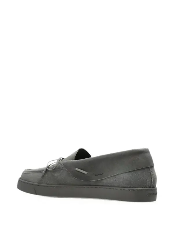 Giorgio Armani Suede Loafers With Bow Detail