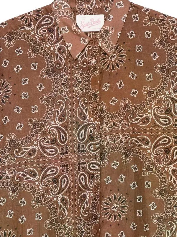 MC2 SAINT BARTH Bandana Print Cotton Shirt