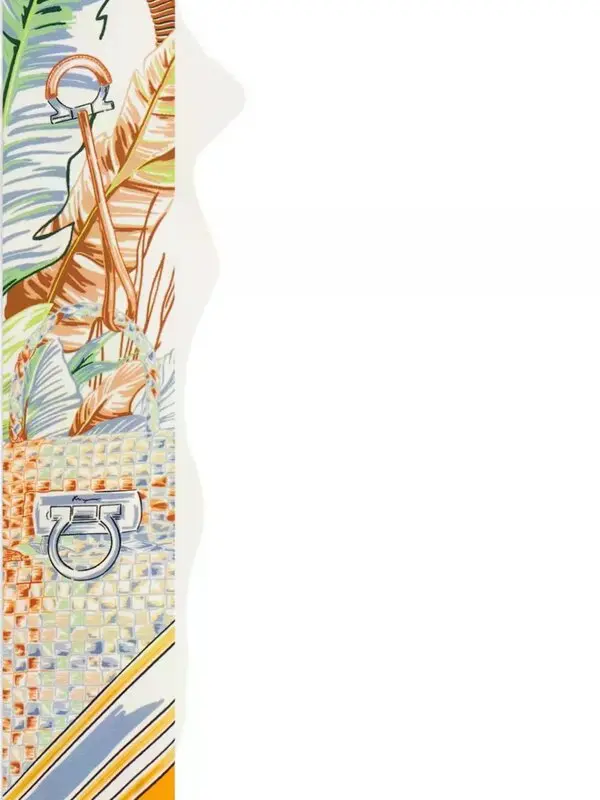 FERRAGAMO Felini-print Silk Mini Bandeau
